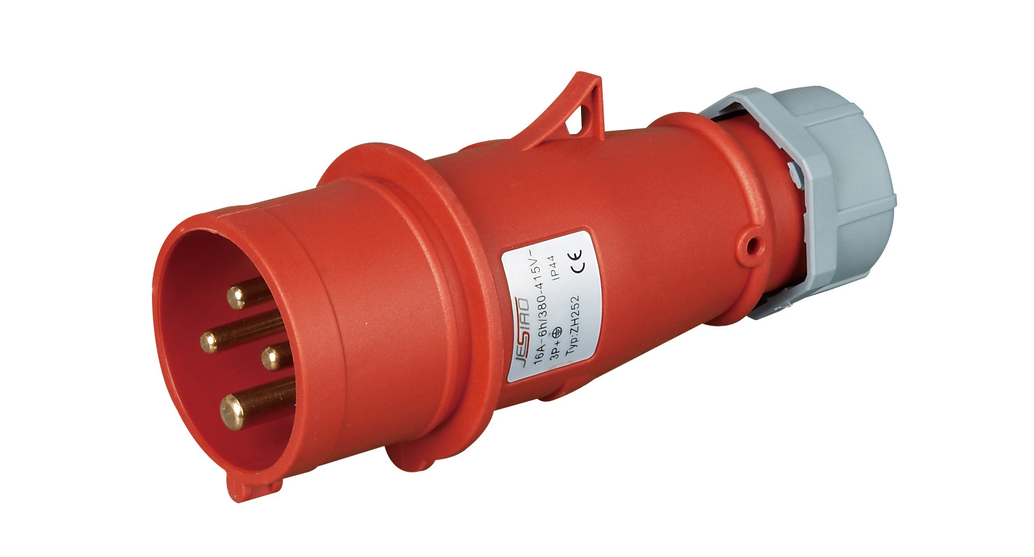 Red Industrial 4 Pin 3 Phase Plug Screwless 3 Phase Sockets And Plugs Red Industrial 4 Pin 3 Phase Plug Screwless 3 Phase Sockets And Plugs