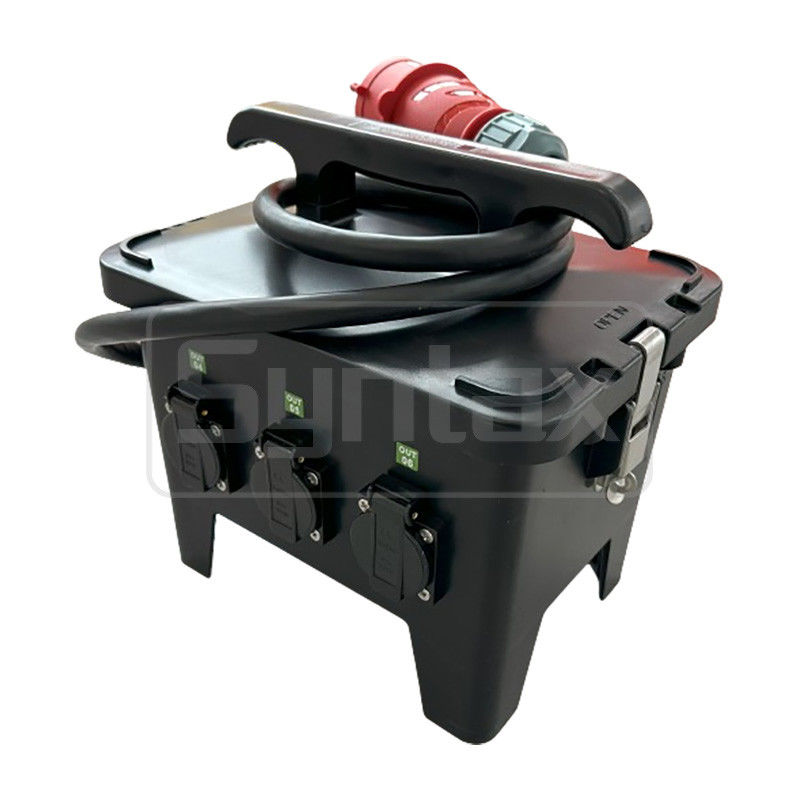 Syntax MP12 Polycarbonate Portable Distribution Box 5P 32A With UK Type ...