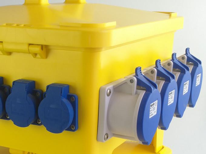 24 Ways Heavy Duty PE Portable Distribution Box With Industrial Plugs ...