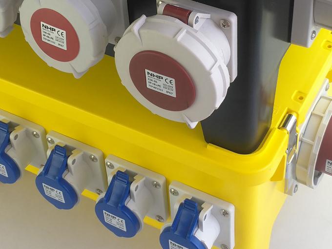 Mobile Temp Power Spider Box , IEC60529 220 - 230V 3 Phase Distribution Box