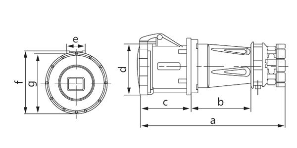 3rd Generation IEC 60309 Plugs And Sockets , 400 V 3 Phase Plug And Socket