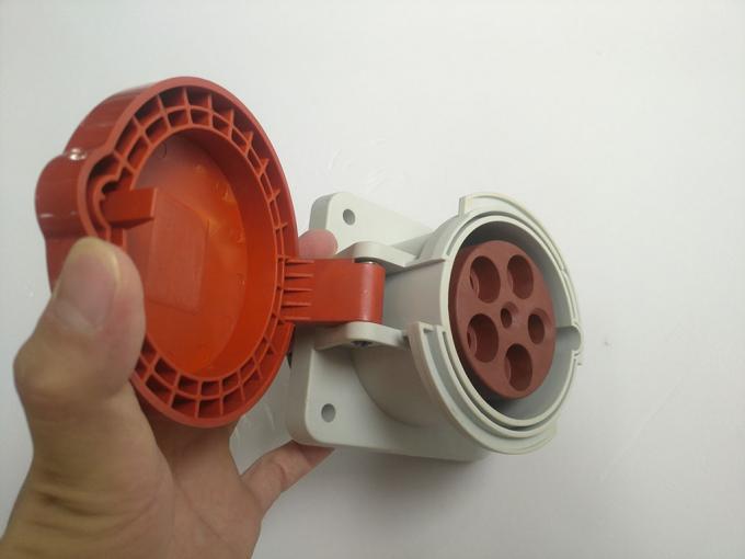 Plastic PA Industrial 3 Phase Plug And Socket Screwless Type UV Resistant