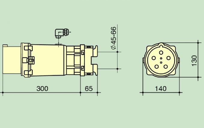 200 Amp High Current Plugs And Sockets With Cable Screw Terminals