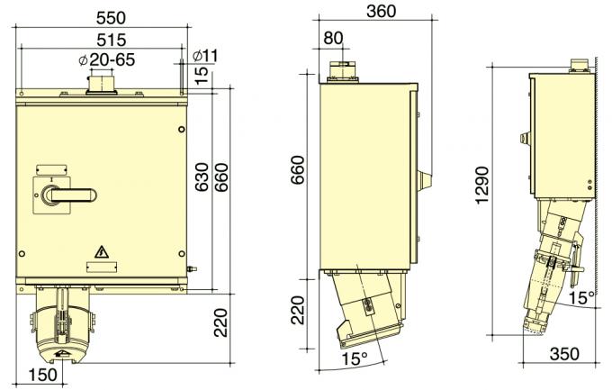 5P 250A IP67 Mechanical Interlocked Socket Box PowerSyntax High Current ...