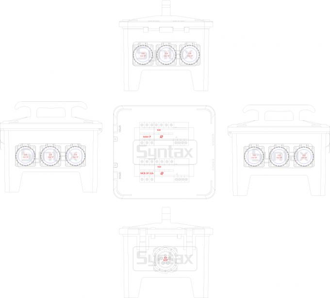 Syntax MP24 32A Portable Rubber Power Distro With RCBOs & MCBs ... Syntax MP24 32A Portable Rubber Power Distro With RCBOs & MCBs ...