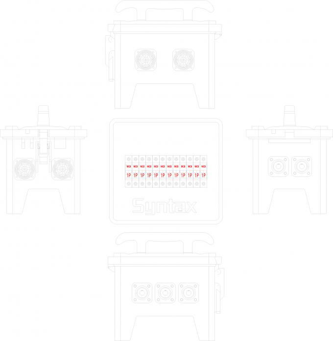 Syntax MP12 Power Distro Boxes 400A Input 19 pin Sockets for Outdoor ...